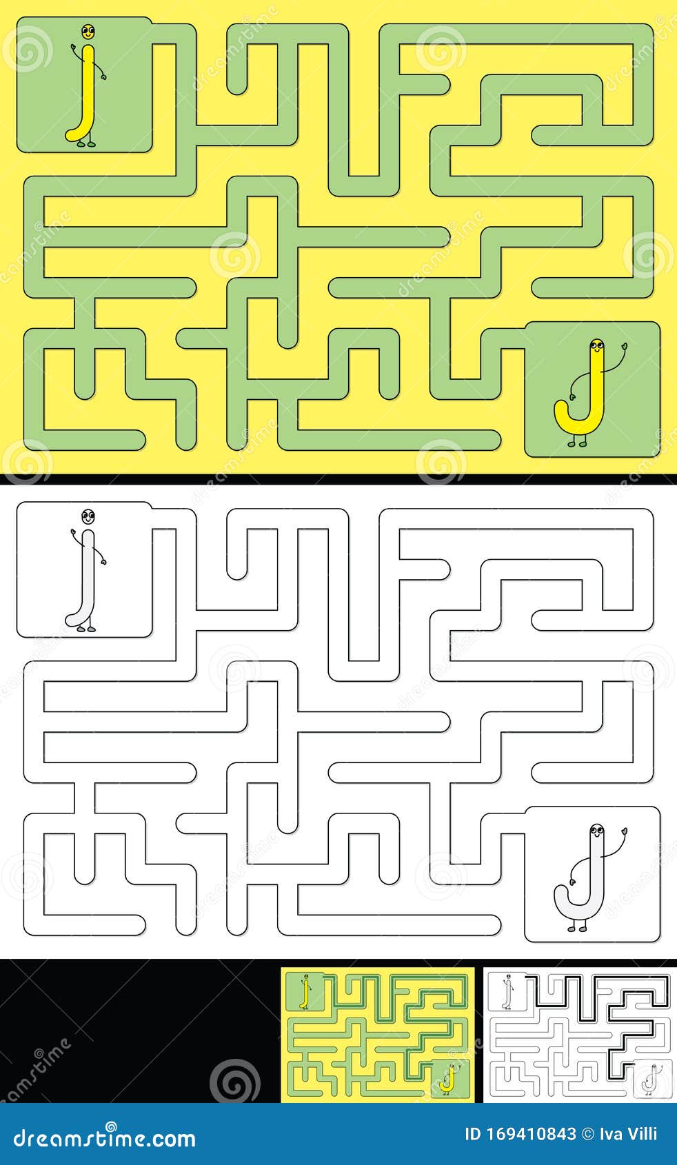 Easy Alphabet Maze - Letter T Cartoon Vector | CartoonDealer.com #172934679