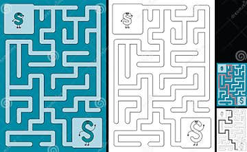 Easy Alphabet Maze - Letter S Stock Vector - Illustration of drawing ...