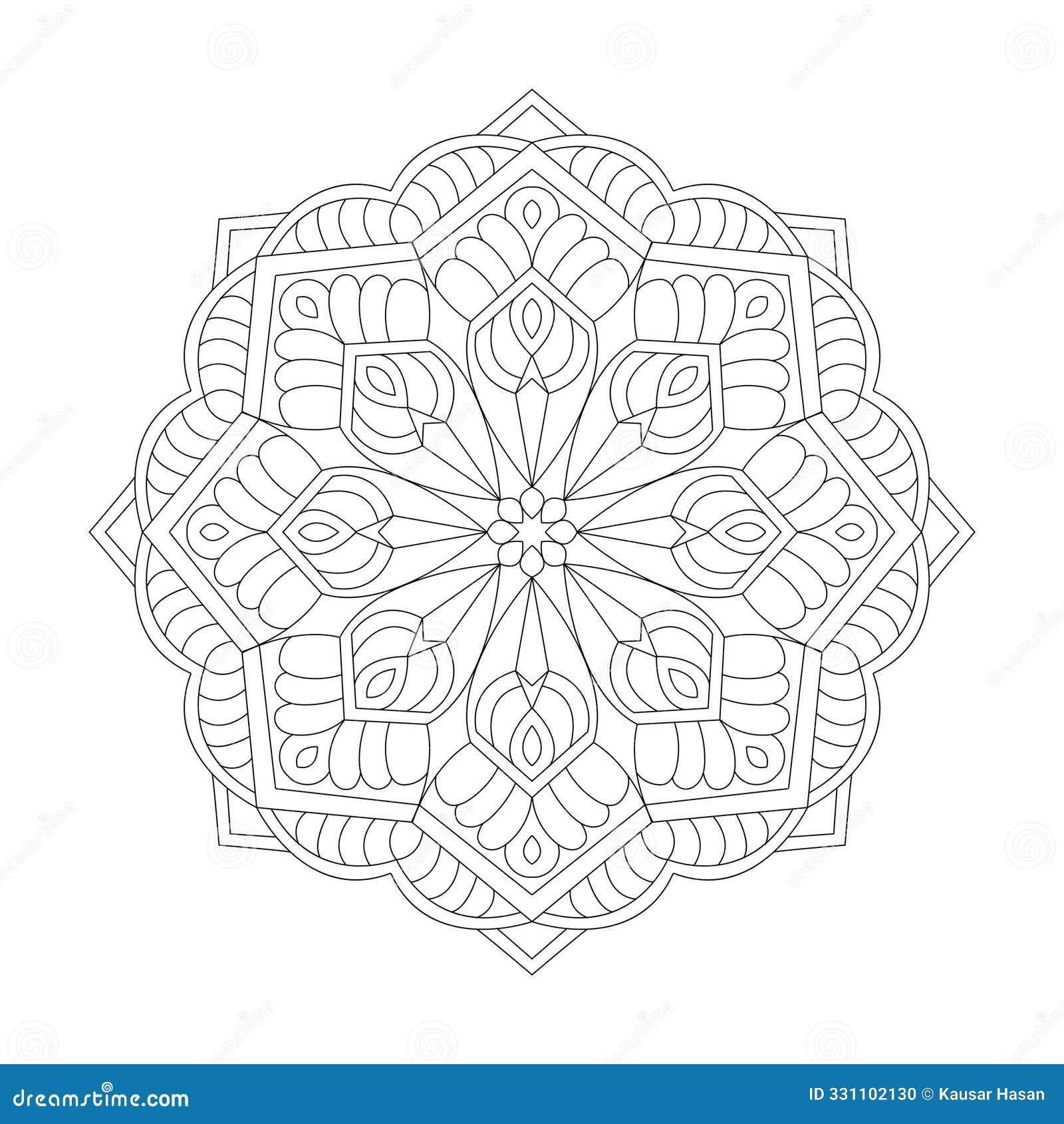 Easy Mandalas, Mandala Coloring Pattern For Beginners, Adults, Seniors ...
