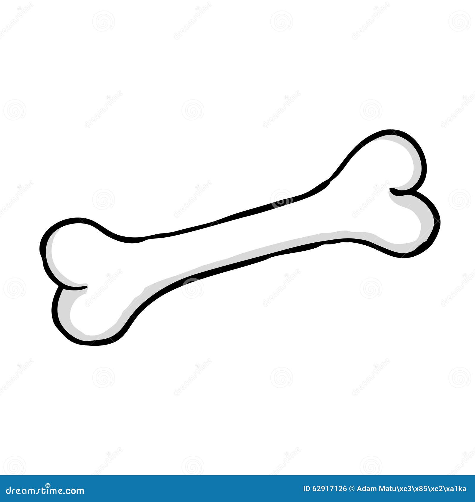 Easy bone stock vector. Illustration of isolated, bone - 62917126
