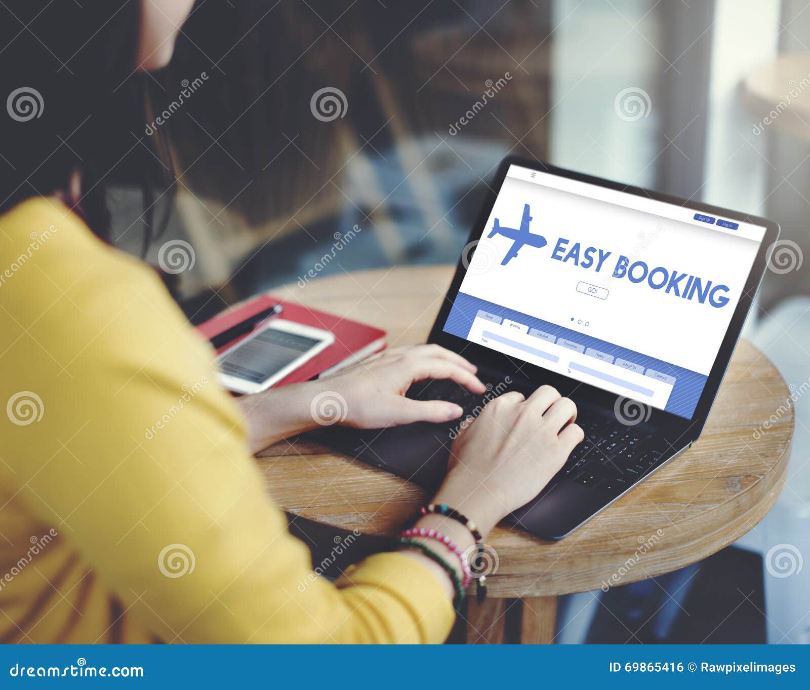 Easy Booking Holiday Flight Tourism Concept Stock Photo - Image of ...