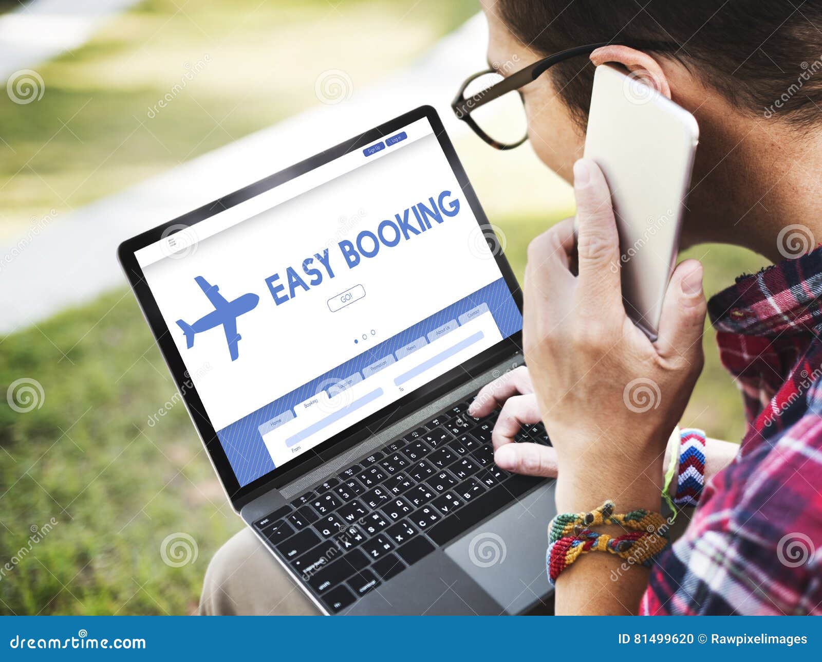 Easy Booking Holiday Flight Tourism Concept Stock Photo - Image of ...