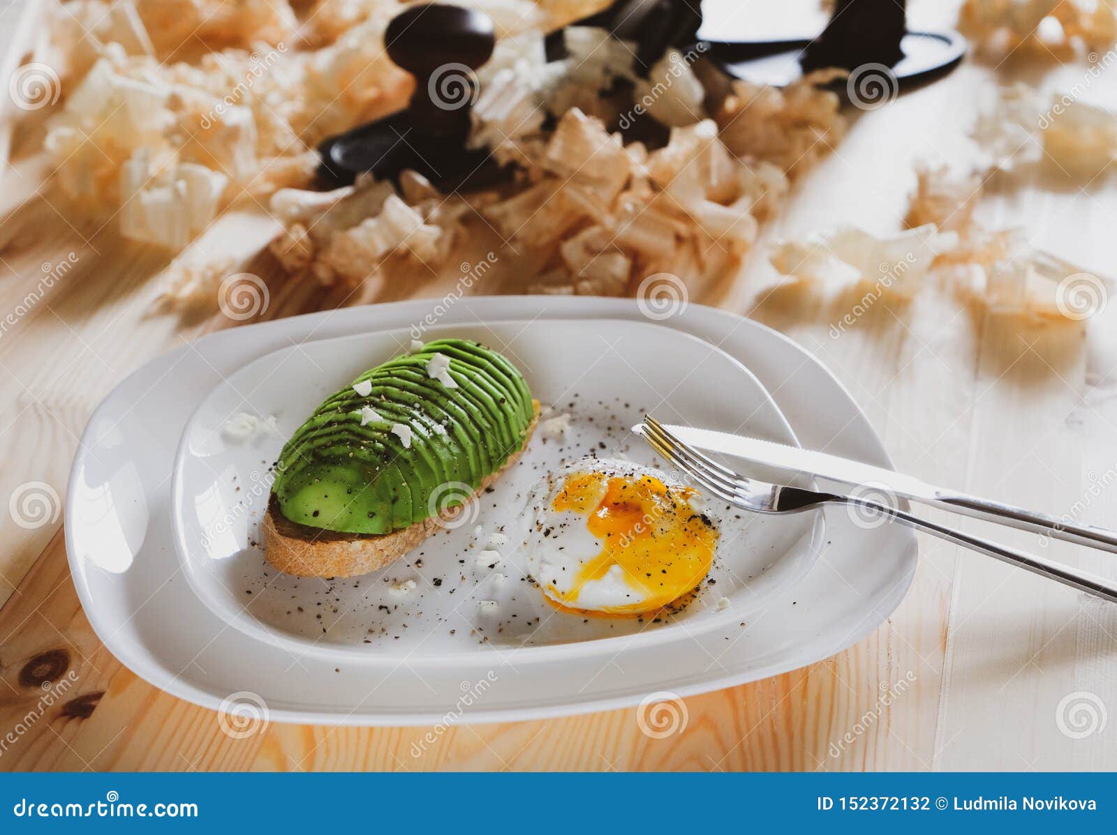 Easy Breakfast in the Workshop Stock Photo - Image of breakfast, black ...