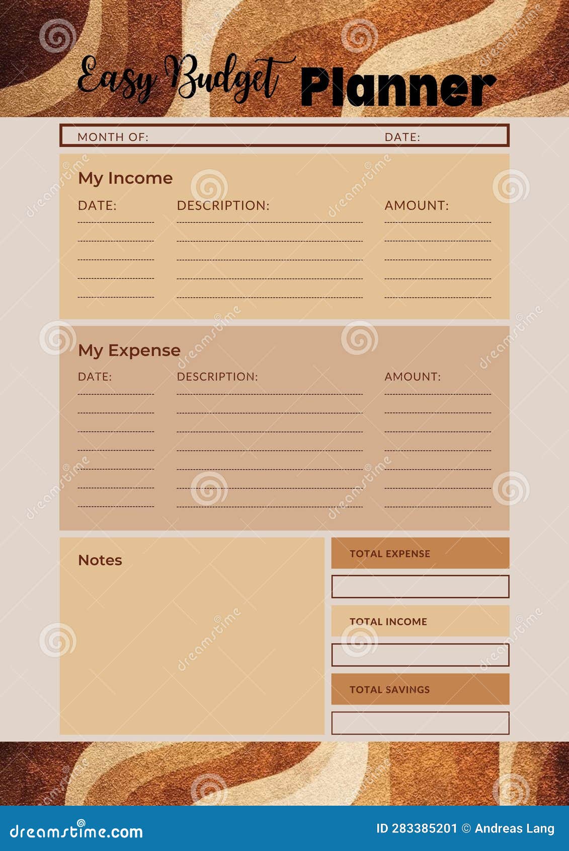 Easy Budget Planner Digital Planning Insert Sheet Printable Page ...