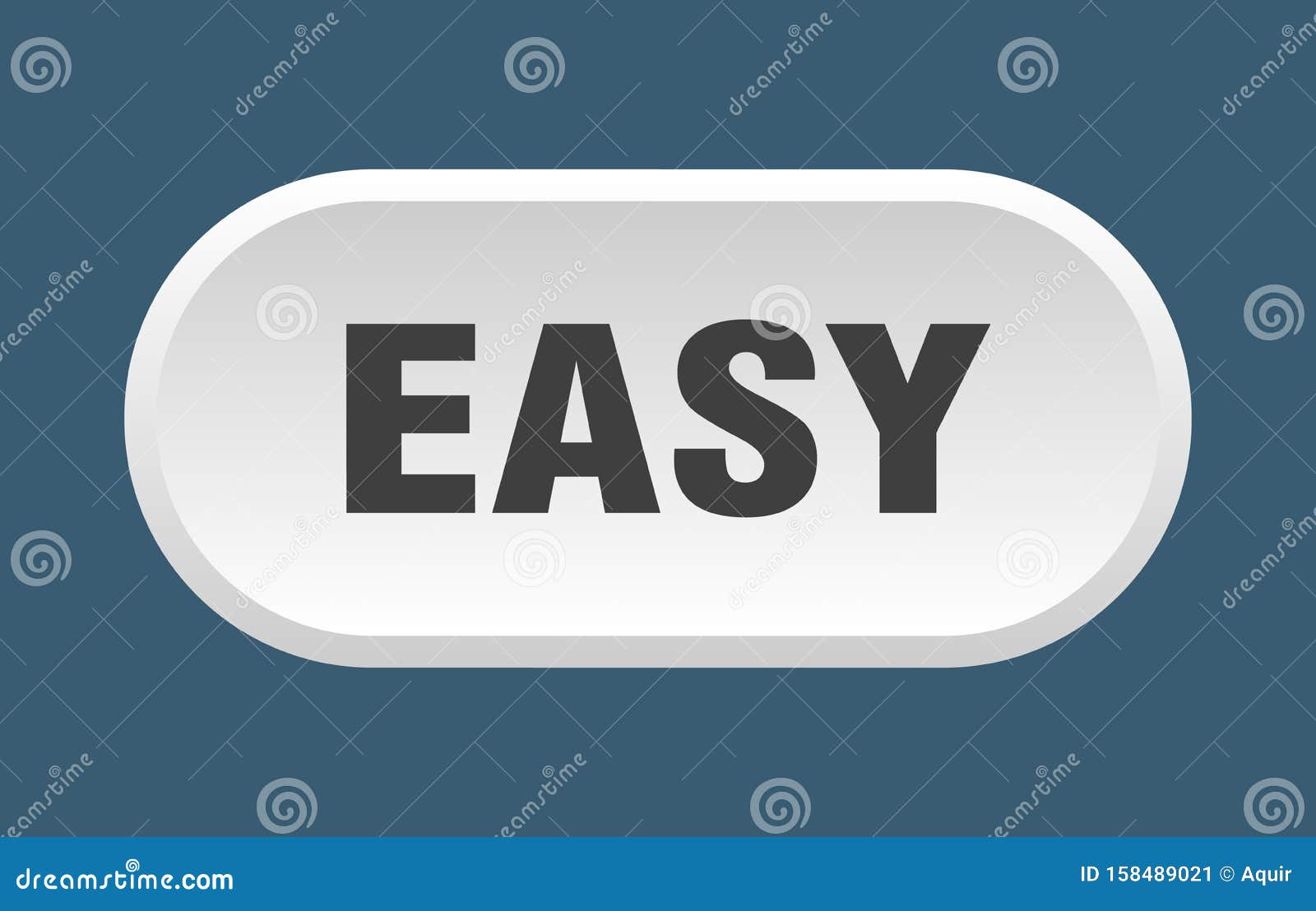 Easy button stock vector. Illustration of sticker, notice - 158489021