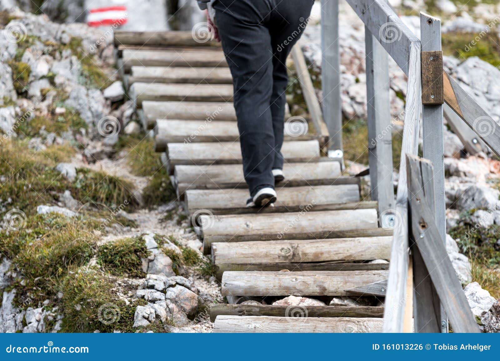 Easy Climbing Route Installation in the Mountains Stock Photo - Image ...