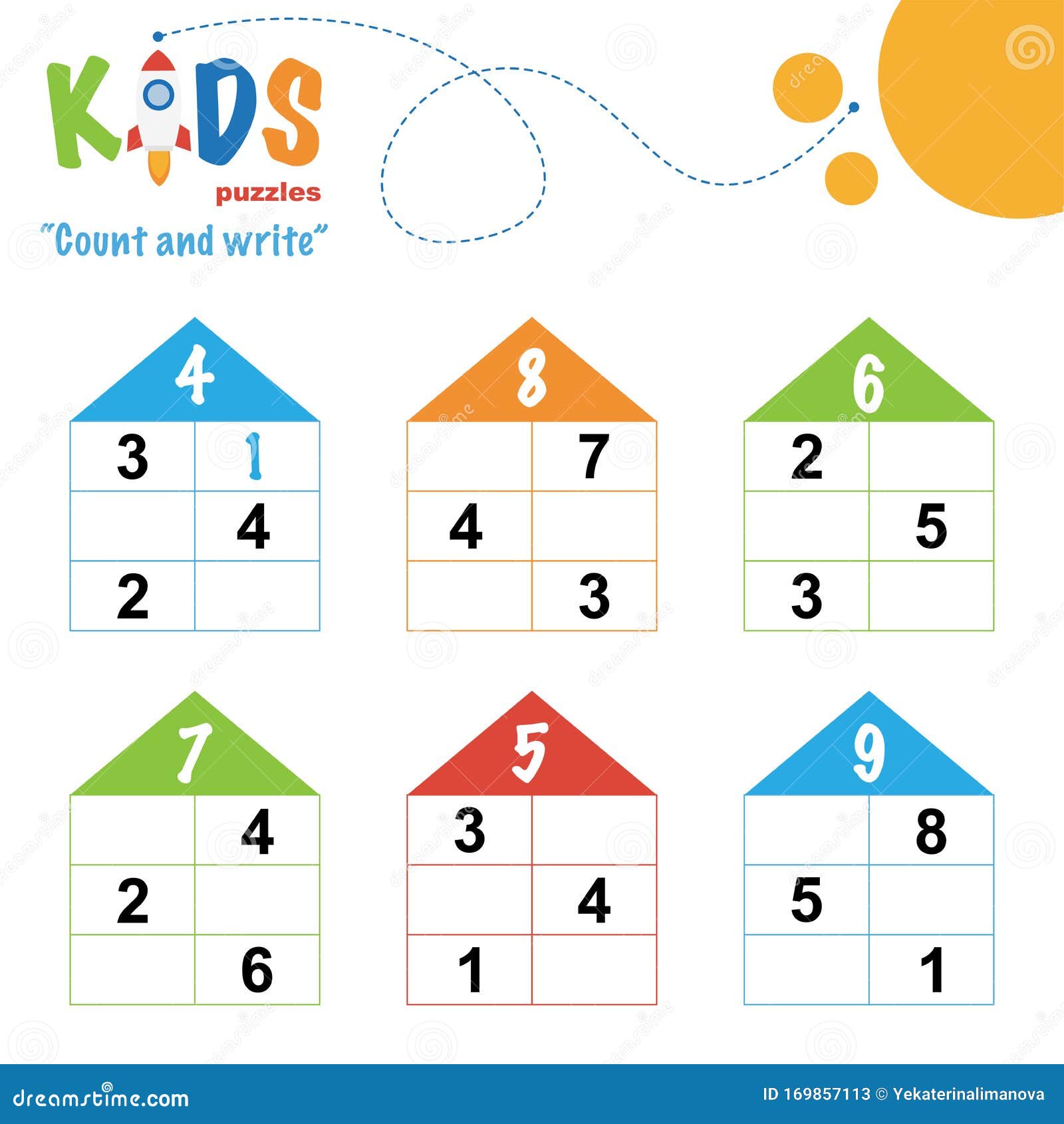 Colorful Math Work Sheet For KidsMath Chart For Kids Learning Solve It ...