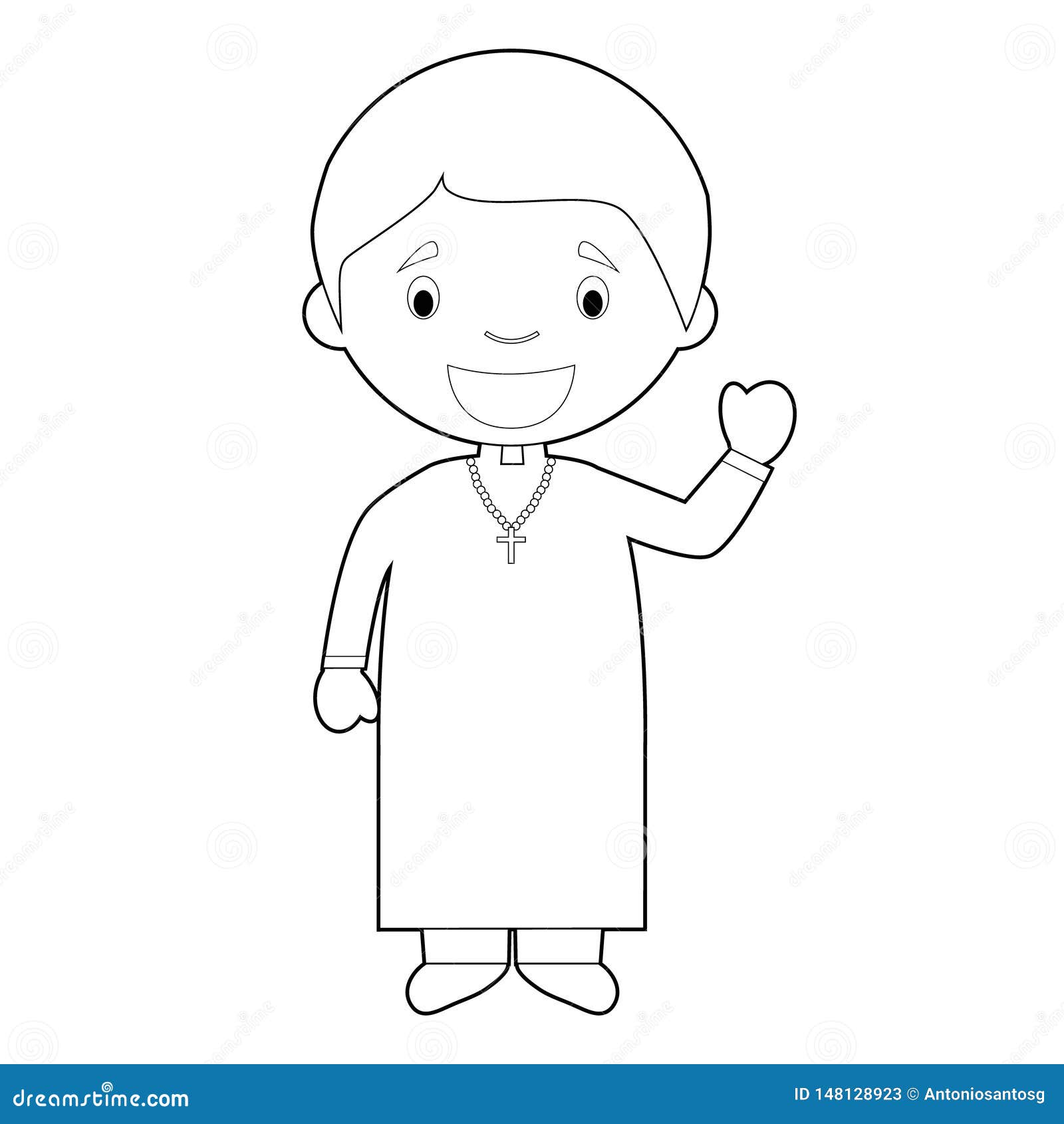 Easy Coloring Cartoon Vector Illustration of a Priest Stock Vector ... Easy Coloring Cartoon Vector Illustration of a Priest Stock Vector ...