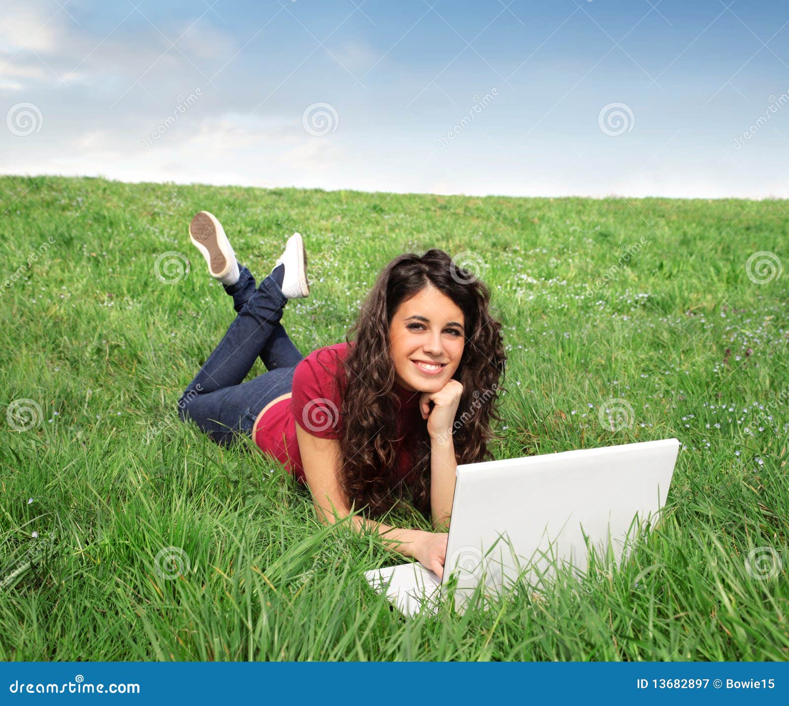 Easy connection stock image. Image of meadow, field, internet - 13682897