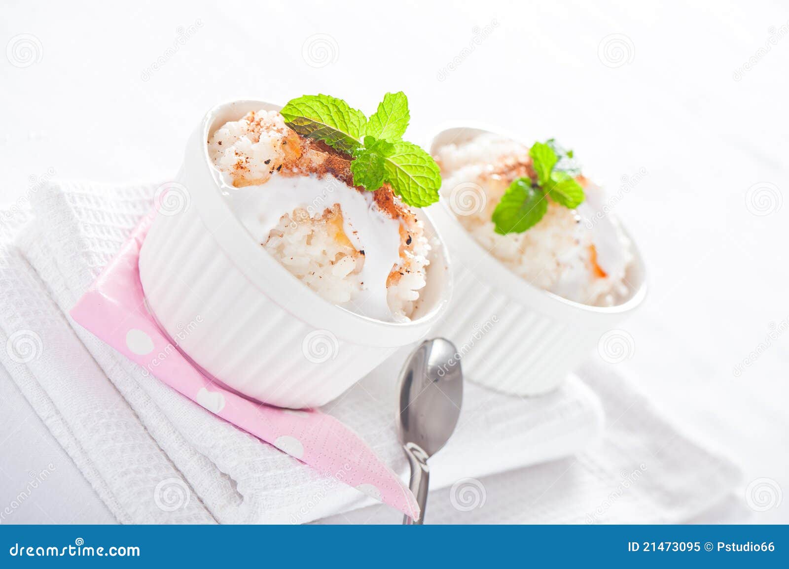 Easy dessert - milk rice stock image. Image of cooked - 21473095