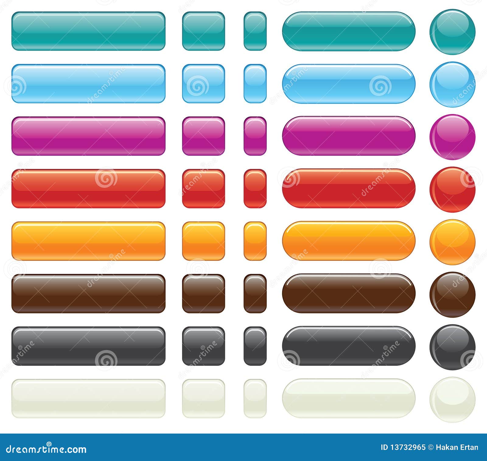 Easy Editable Website Buttons-Vector Stock Vector - Illustration of ...