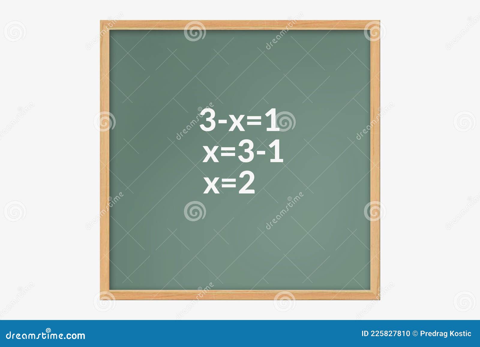 An Easy Equation from Mathematics. Stock Photo - Image of mathematics ...