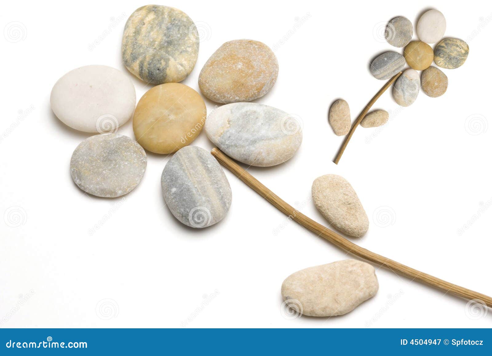 Easy Flower Made from Pebbles Stock Image - Image of group, beauty: 4504947