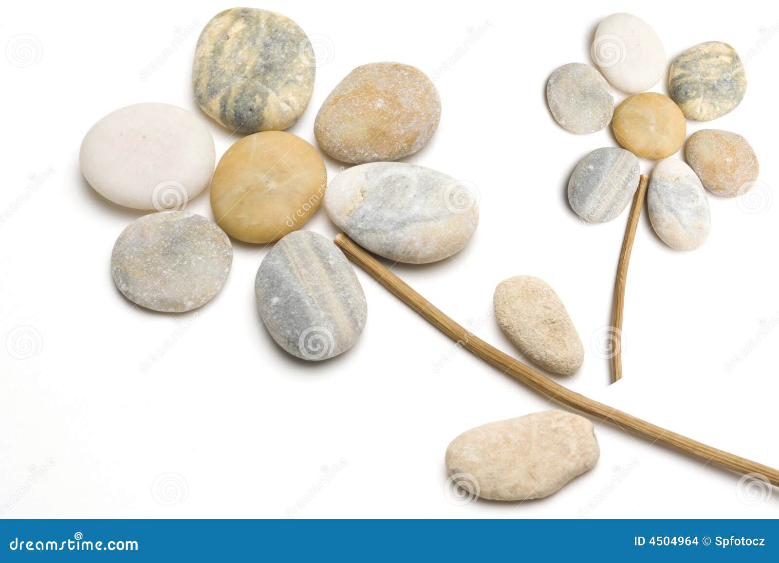 Easy Flower Made from Pebbles Stock Photo - Image of look, white: 4504964