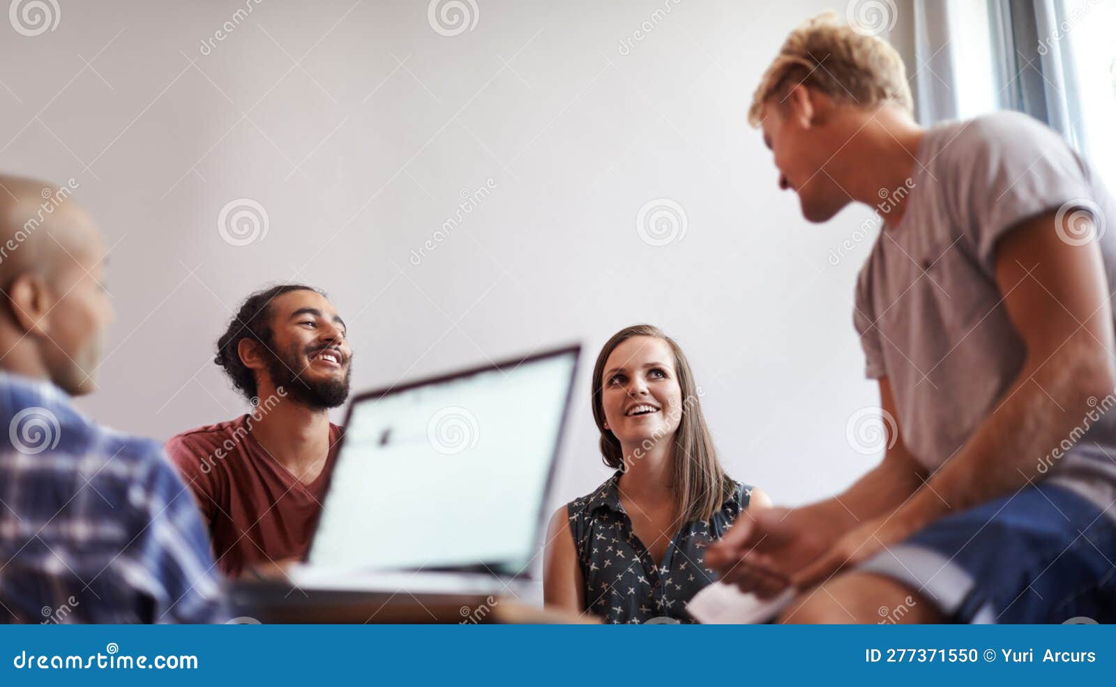 Easy-going after School Study Group. a Group of University Students ...