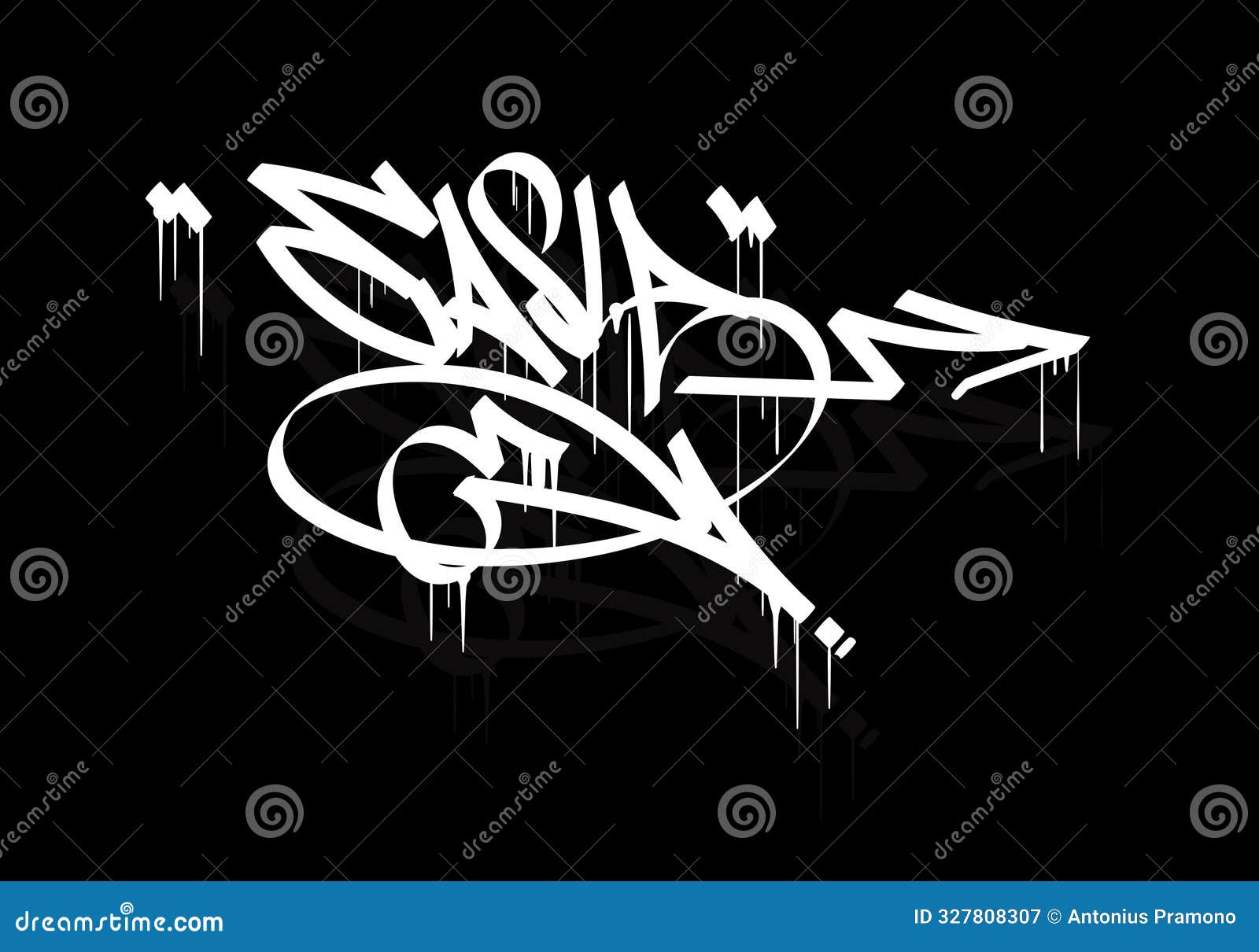 EASY Graffiti Tag Style Design Stock Illustration - Illustration of ...