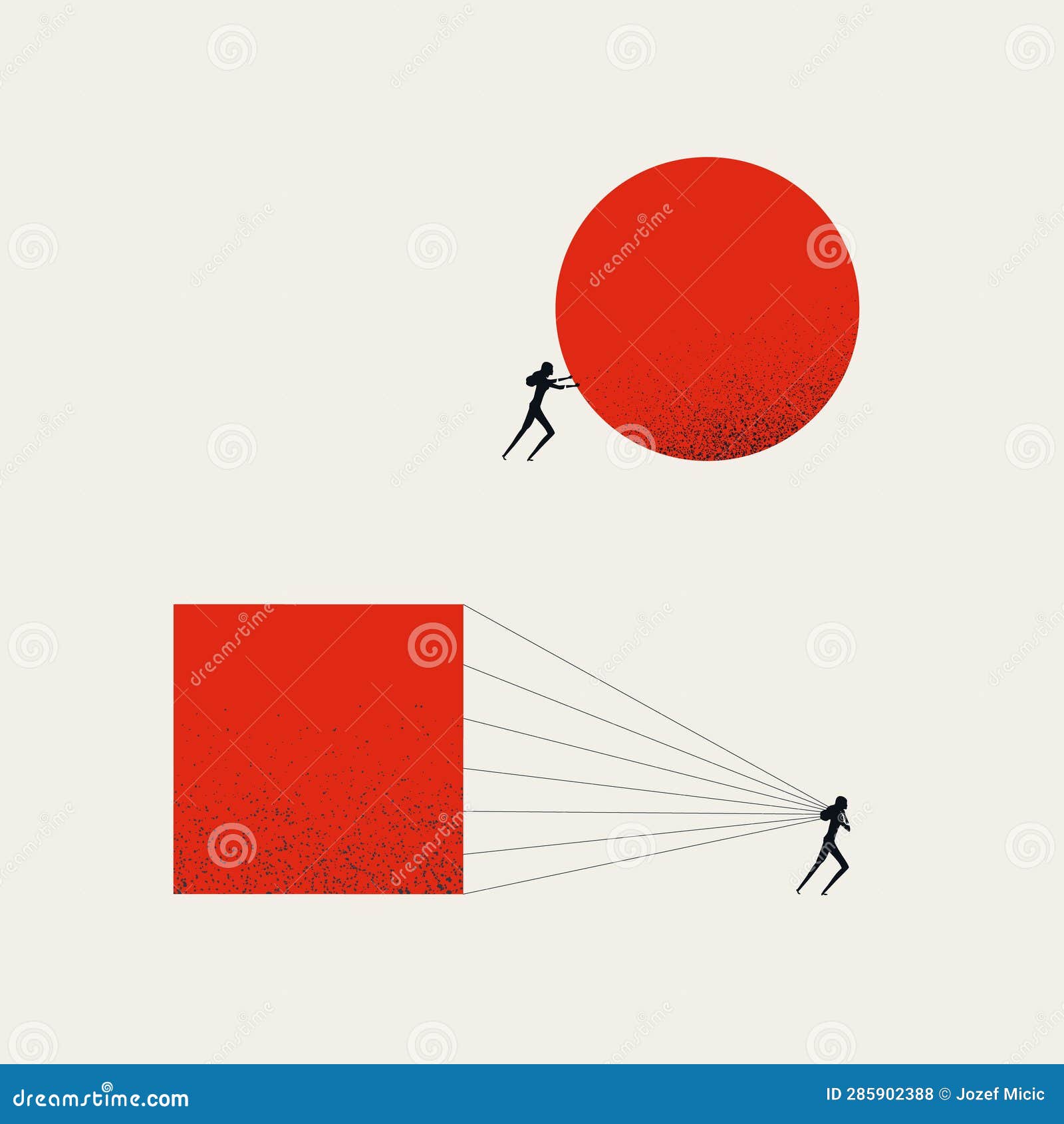 Easy and Hard Business Solution Vector Concept. Symbol of Effort ...