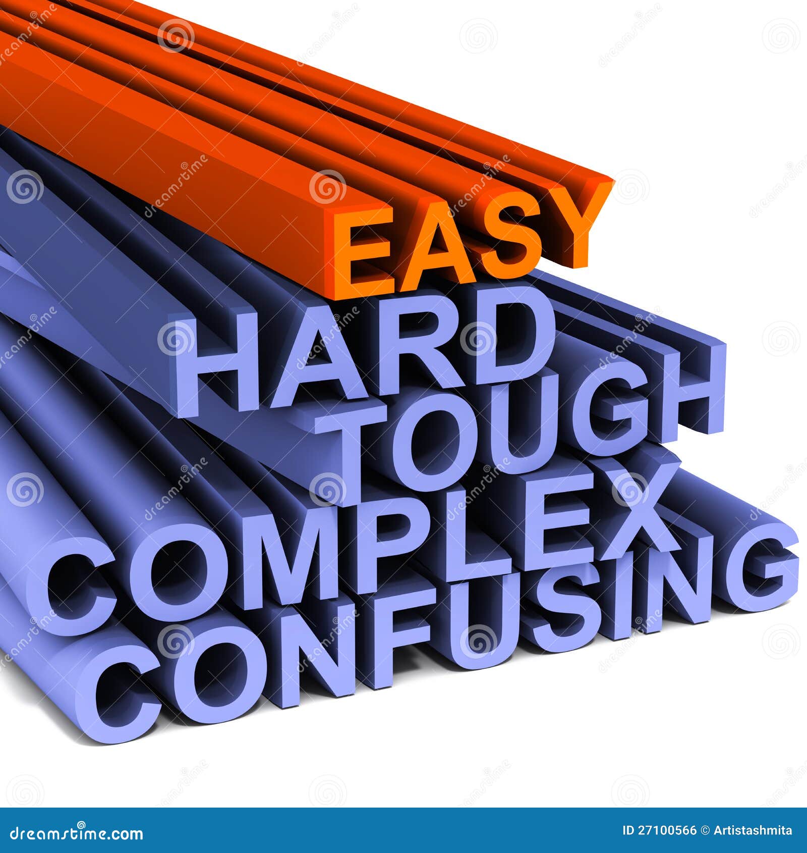 Easy hard and tough stock illustration. Illustration of challenging ...