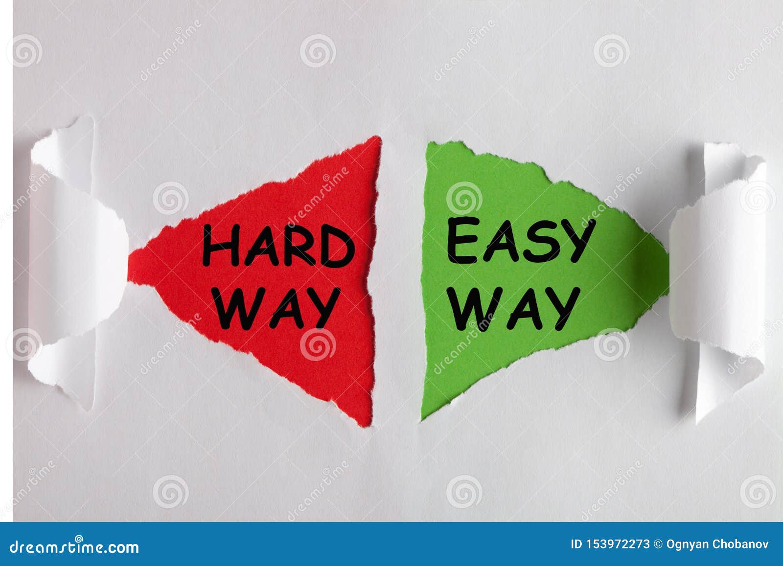 Easy Way, Hard Way - Wooden Signpost, Roadsign With Two Arrows Royalty ... Easy Way, Hard Way - Wooden Signpost, Roadsign With Two Arrows Royalty ...