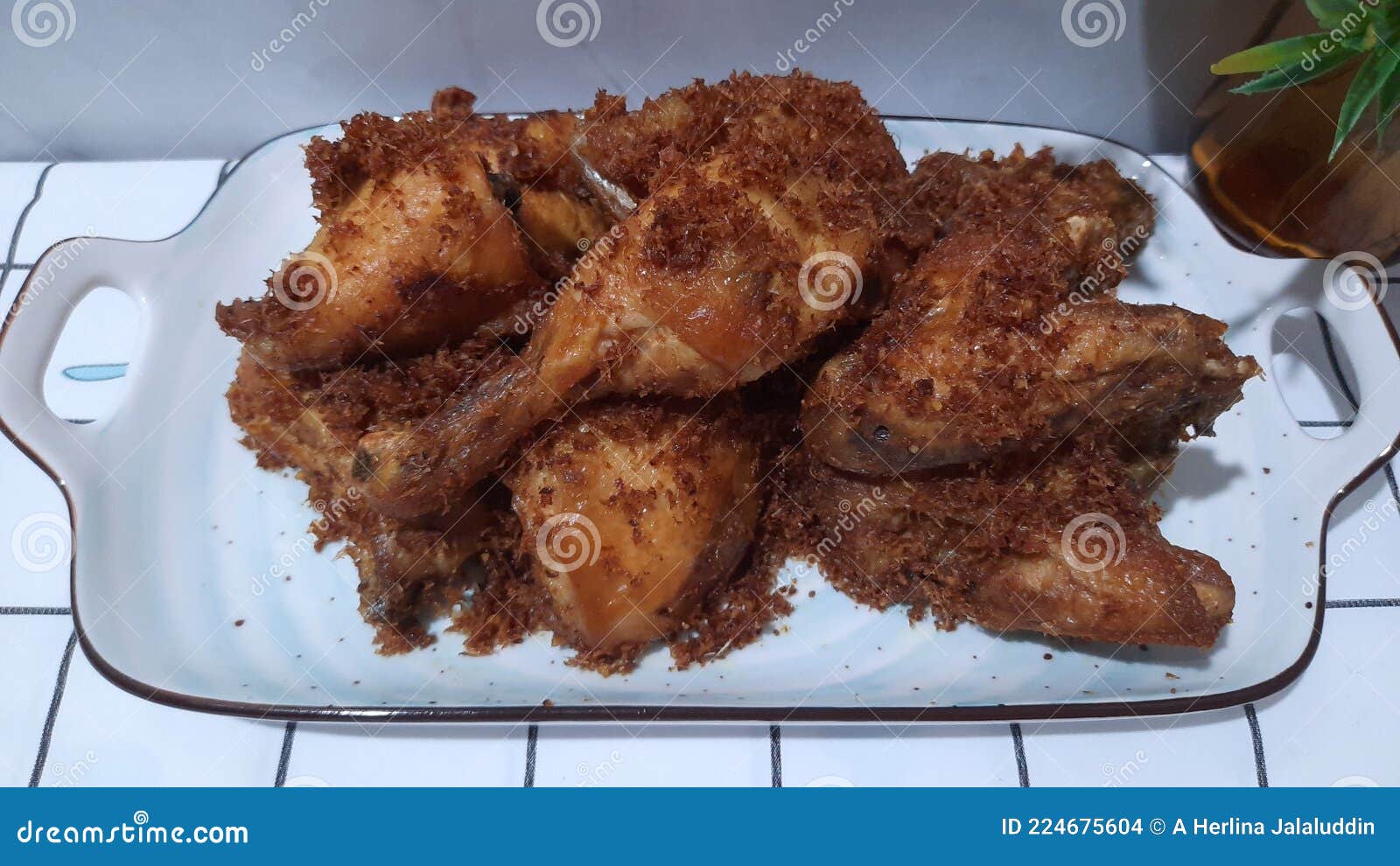 Easy Home Cooking Coconut Fried Chicken Stock Photo - Image of cooking ...