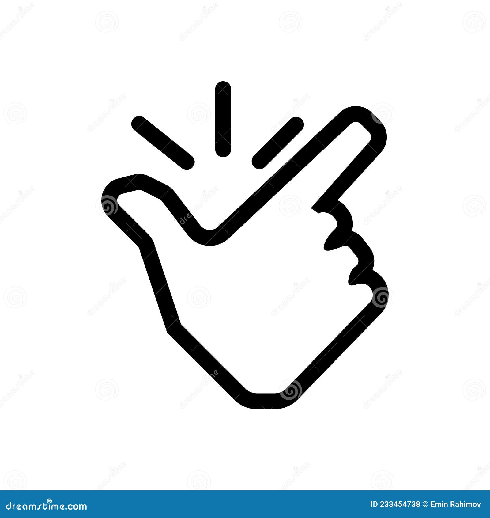 Easy Icon. Fingers Snap Sign Eps Ten Stock Vector - Illustration of ...