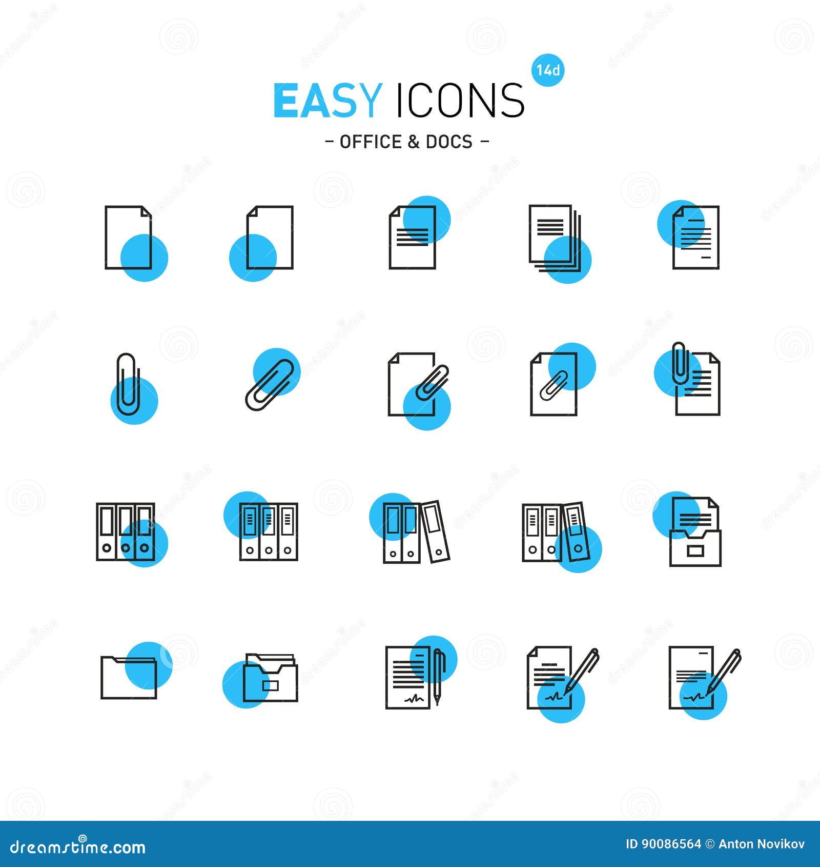 Easy icons 13b Docs stock vector. Illustration of data - 90086564