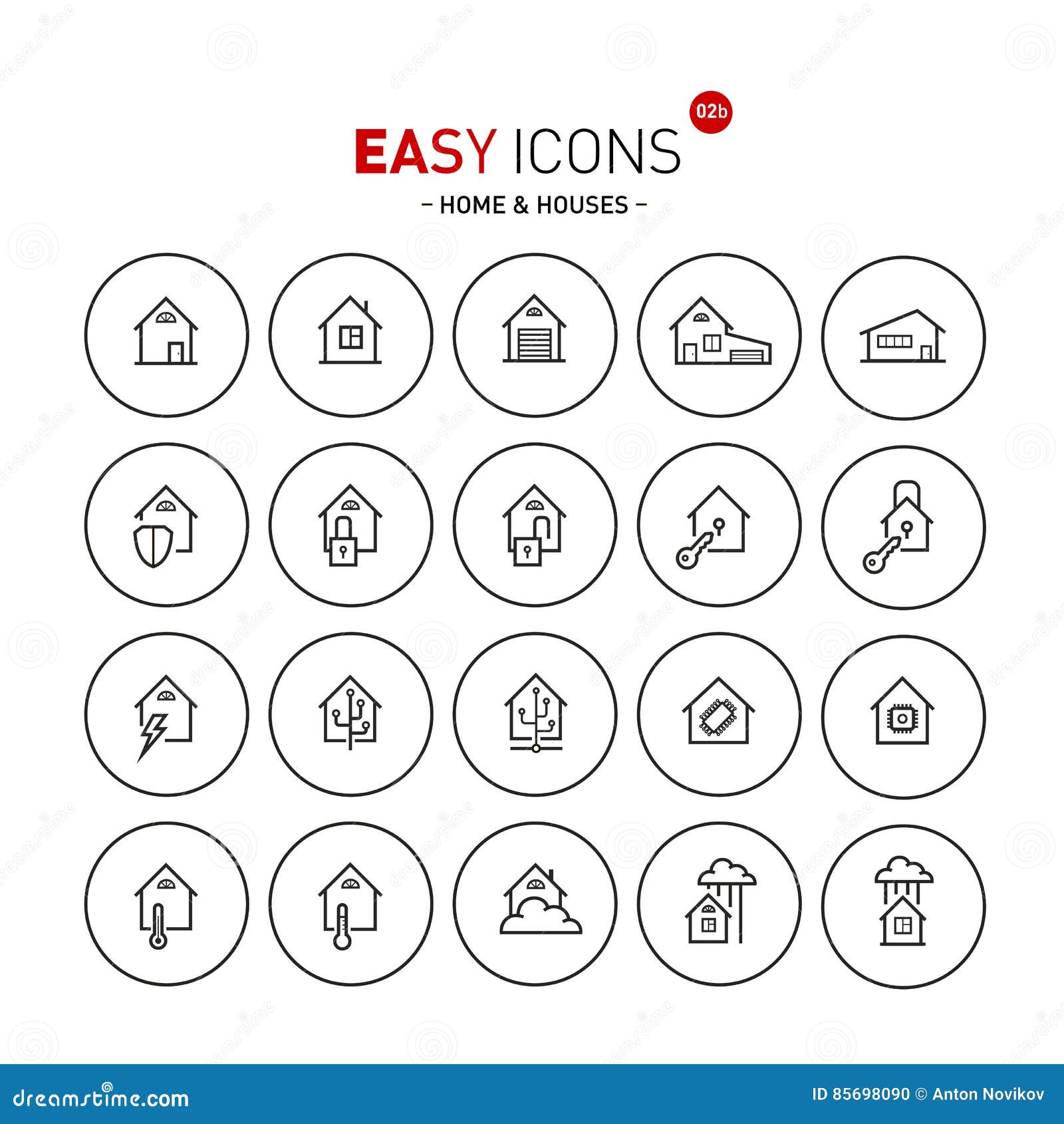 Easy icons 02b Home stock vector. Illustration of guarding - 85698090