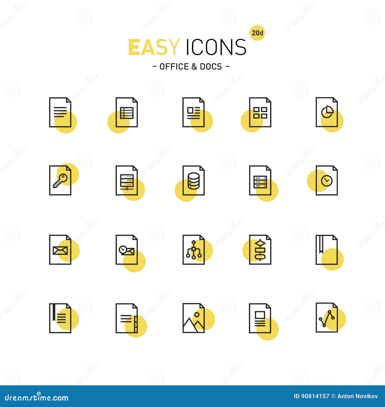Easy icons 20d Files stock vector. Illustration of presentation - 90814157