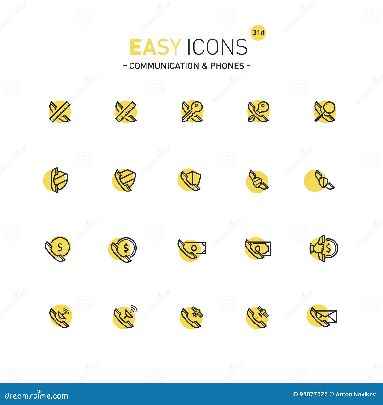 Easy icons 31d Phones stock vector. Illustration of phone - 96077526