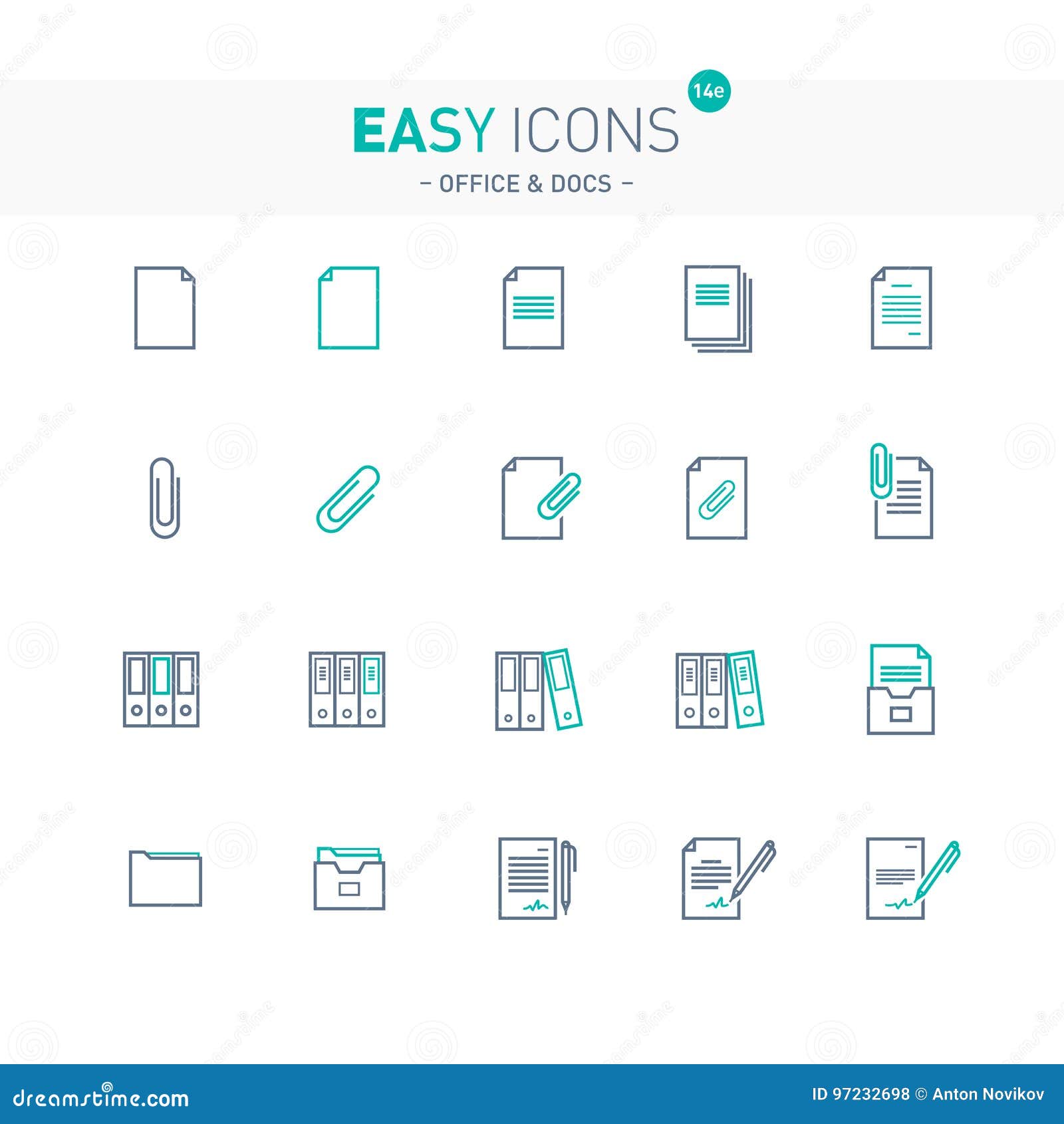 Easy icons 14e Docs stock vector. Illustration of keeping - 97232698