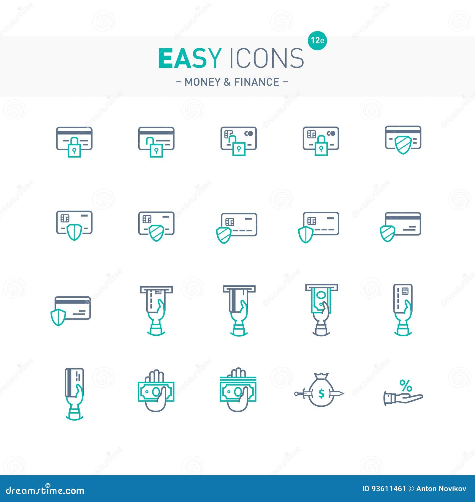 Easy icons 12e Money stock vector. Illustration of plastic - 93611461