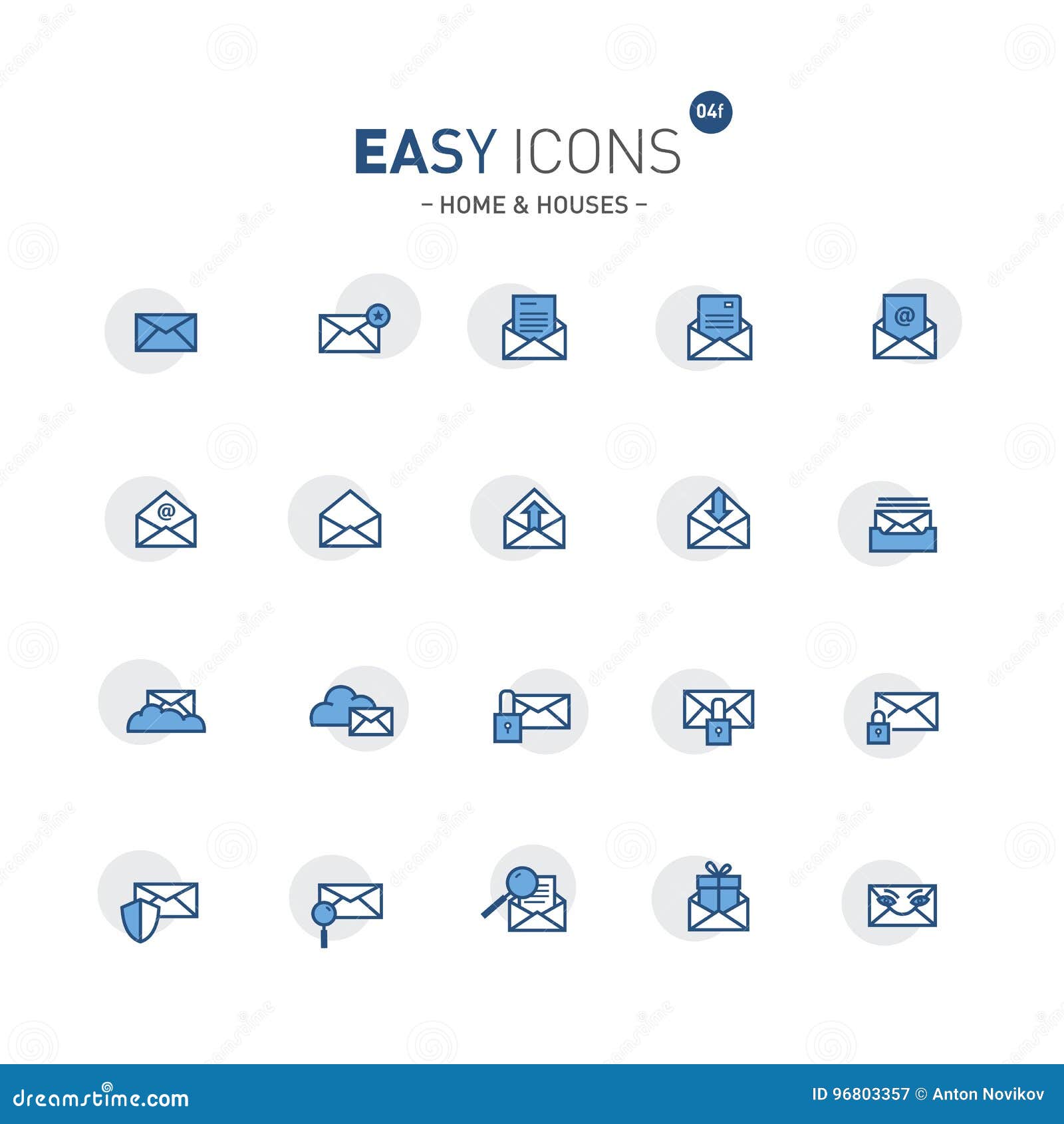 Easy icons 04f Mail stock vector. Illustration of address - 96803357