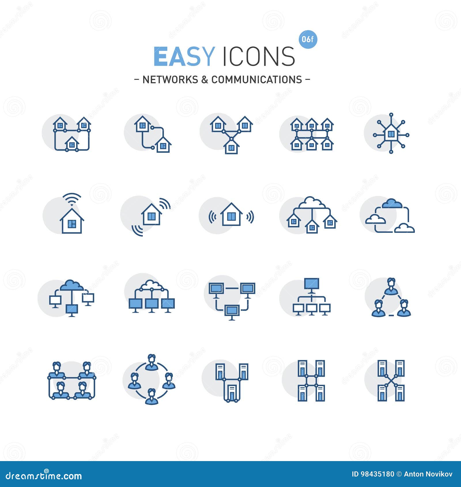 Easy icons 06f Networks stock vector. Illustration of flat - 98435180