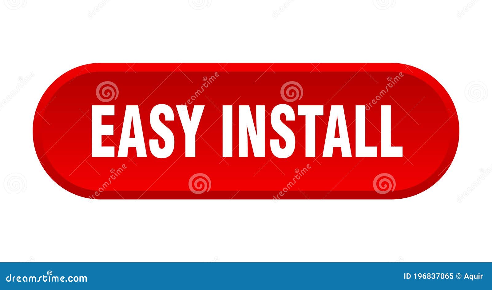 Easy install button stock vector. Illustration of price - 196837065