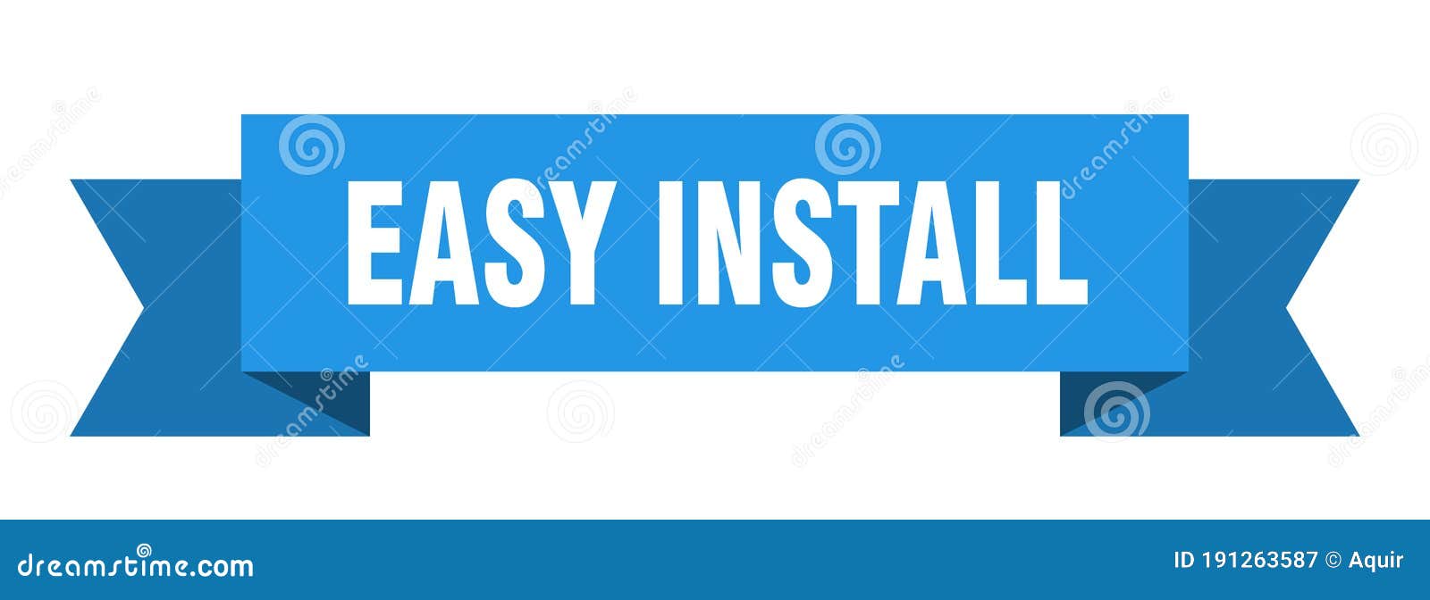 Easy install ribbon. stock vector. Illustration of graphic - 191263587