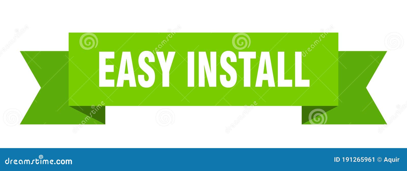 Easy install ribbon. stock vector. Illustration of template - 191265961