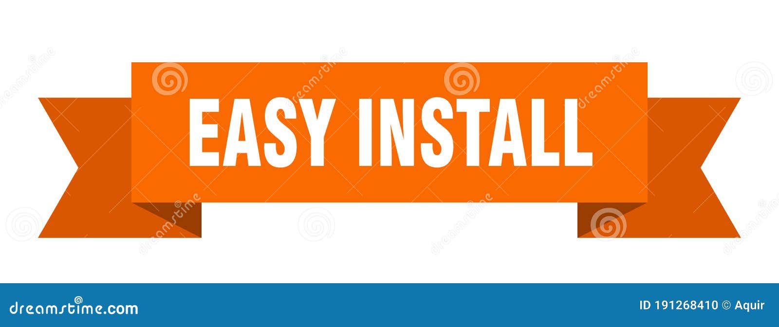 Easy install ribbon. stock vector. Illustration of seal - 191268410