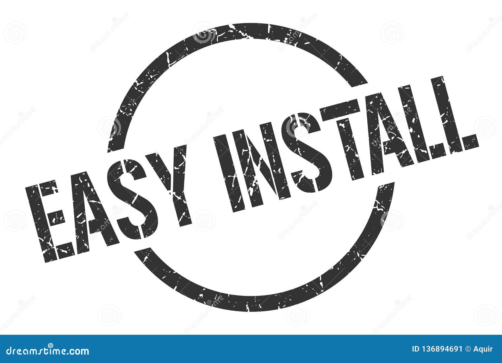 Easy install stamp stock vector. Illustration of banner - 136894691