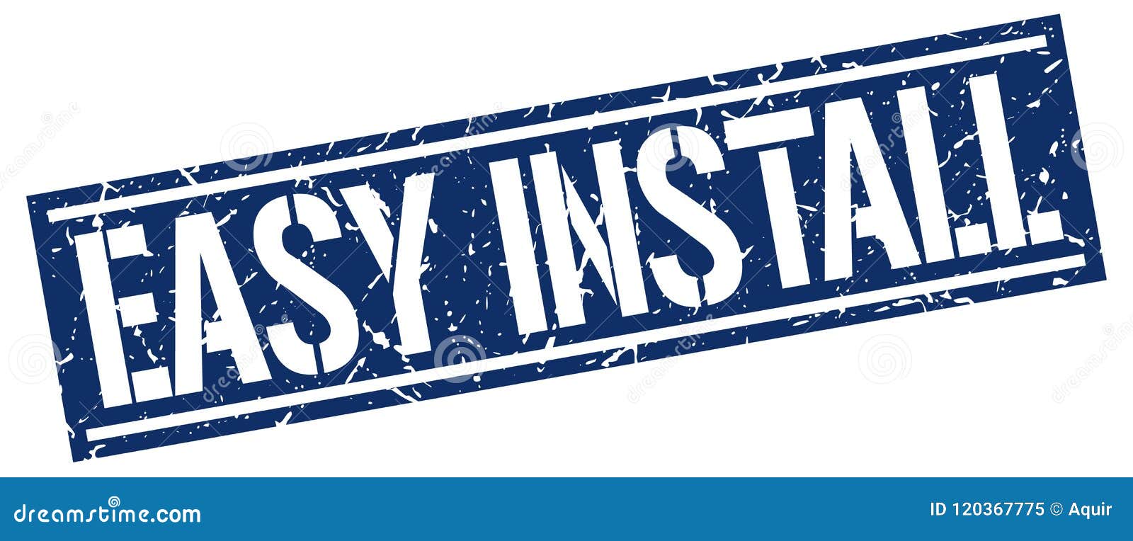 Easy install stamp stock vector. Illustration of label - 120367775