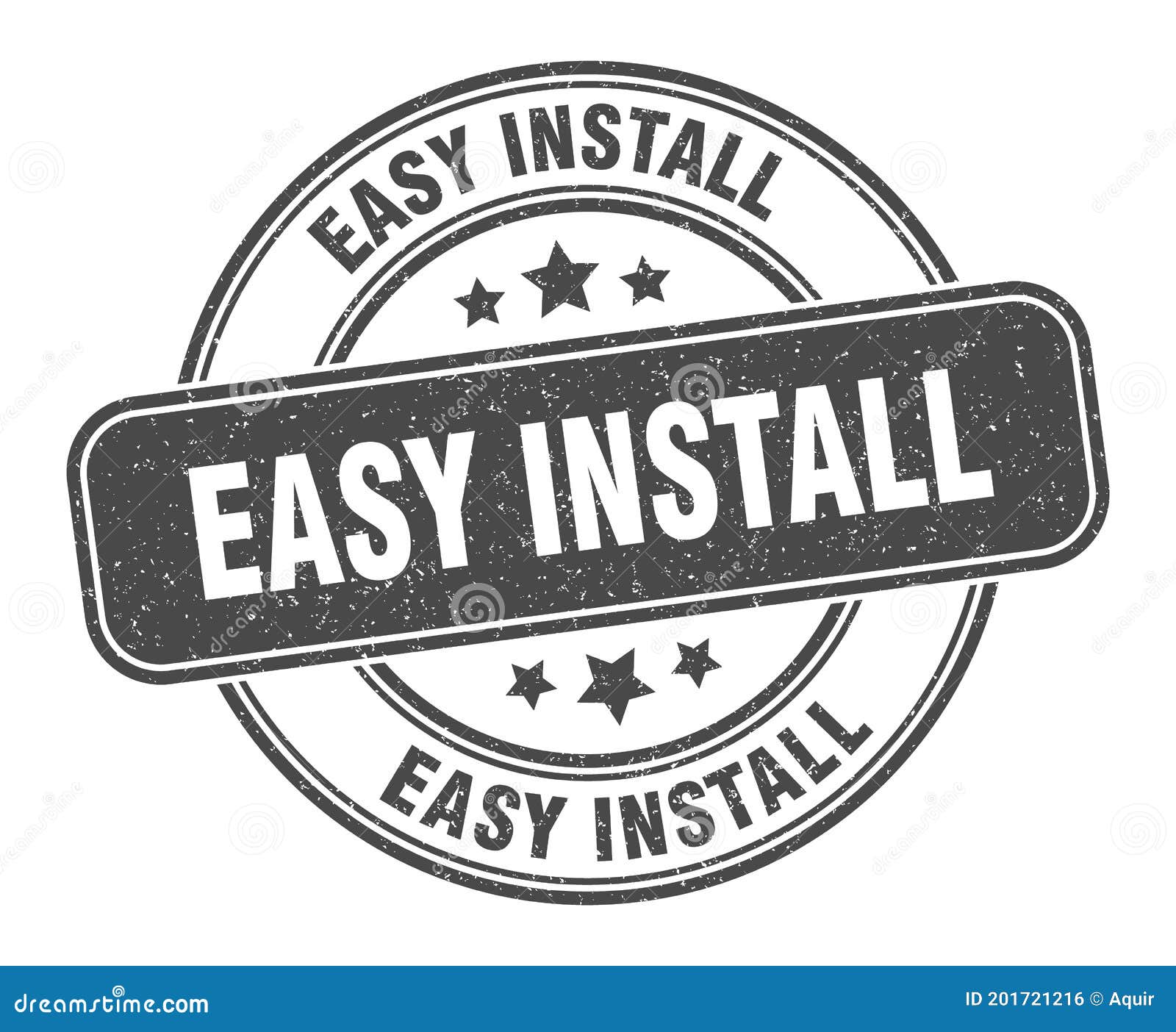 Easy Install Stamp. Easy Install Round Grunge Sign Stock Vector ...