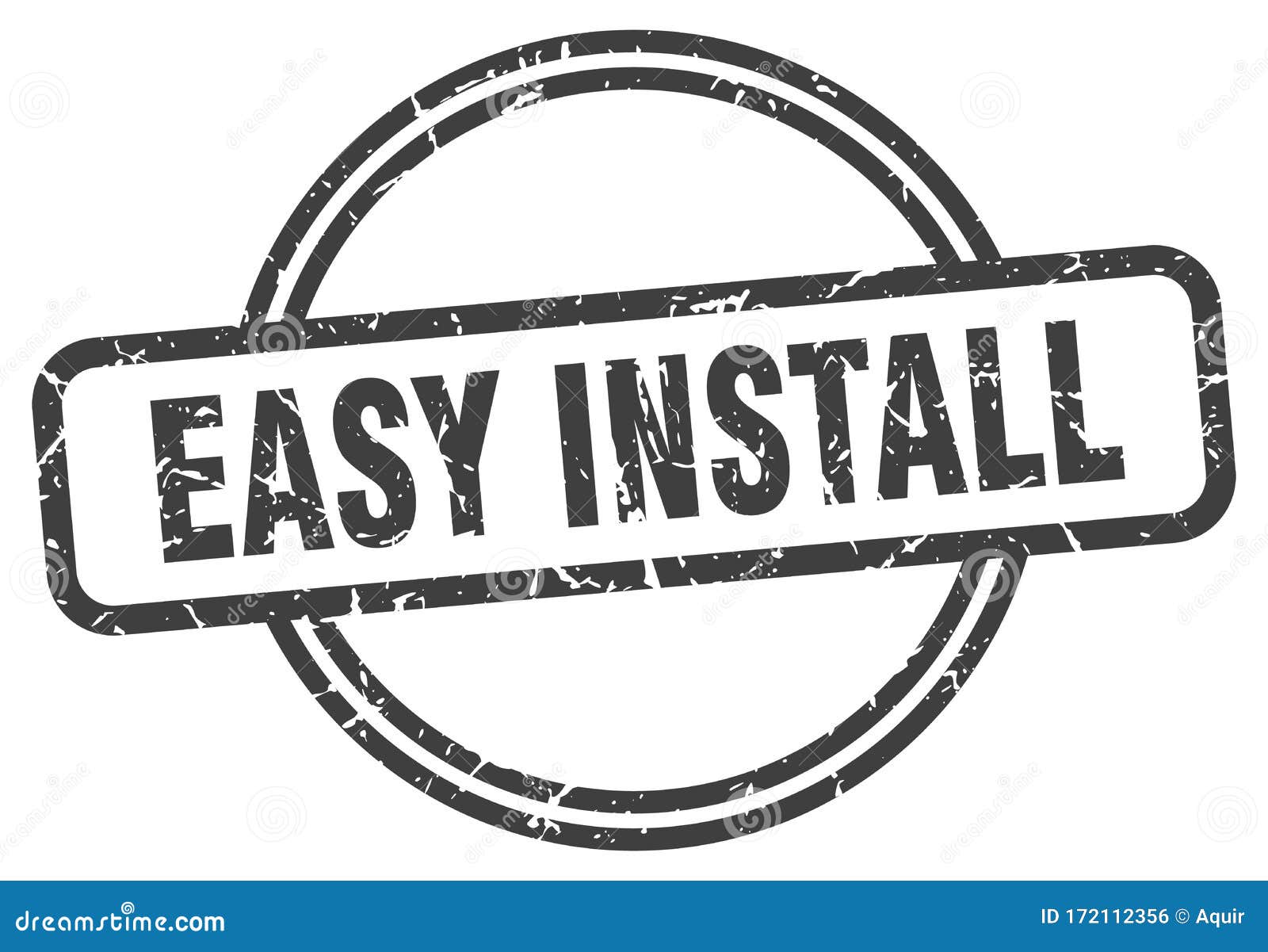 Easy Install Stamp. Easy Install Round Grunge Sign Stock Vector ...