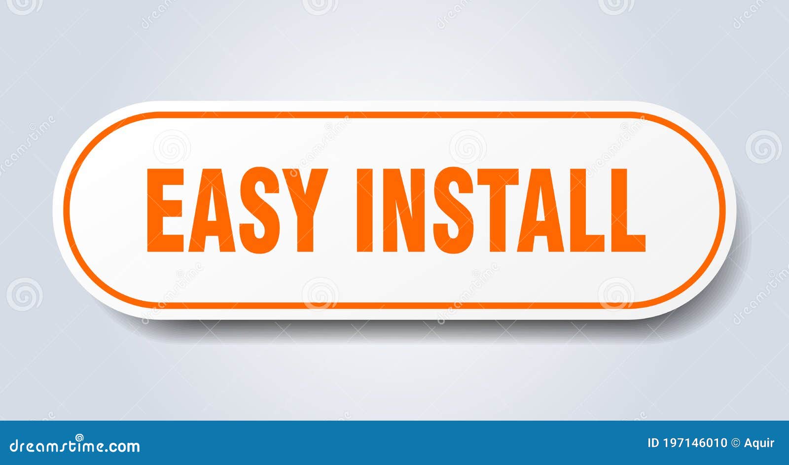Easy install sticker. stock vector. Illustration of install - 197146010