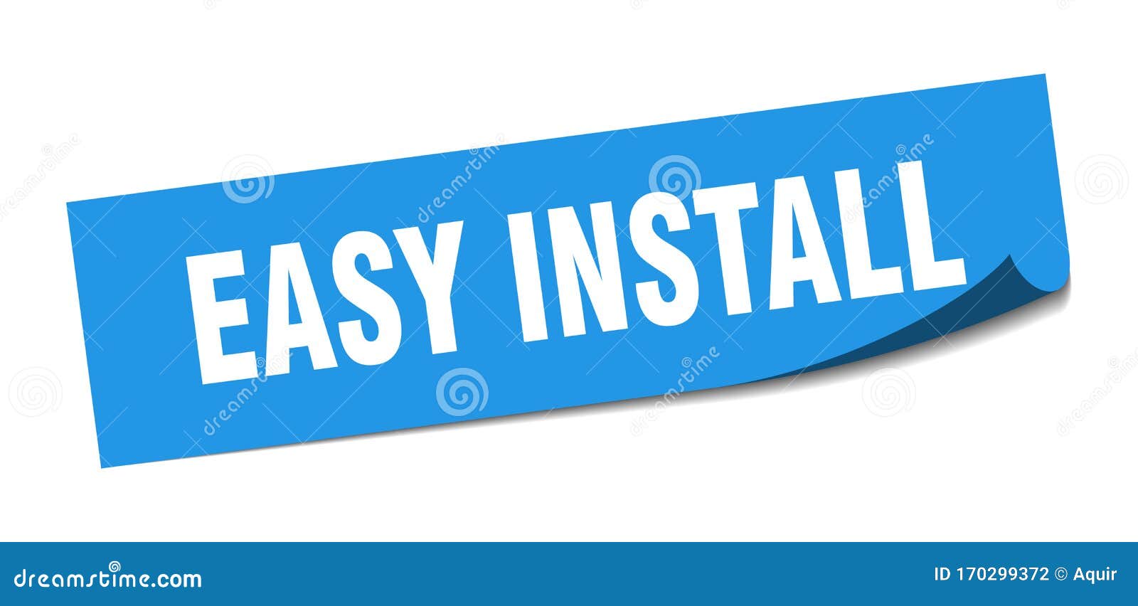 Easy Install Sticker. Easy Install Square Sign Stock Vector ...