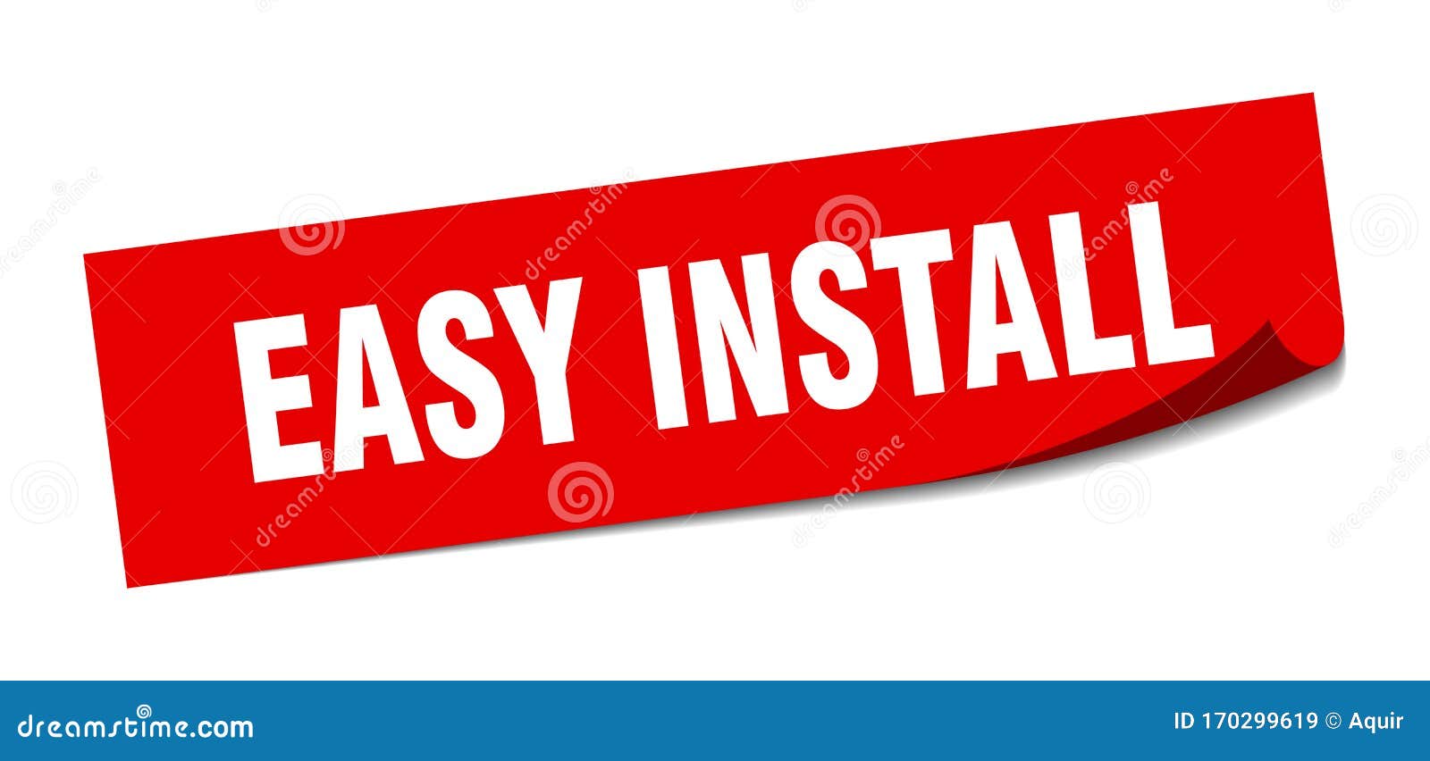 Easy Install Sticker. Easy Install Square Sign Stock Vector ...