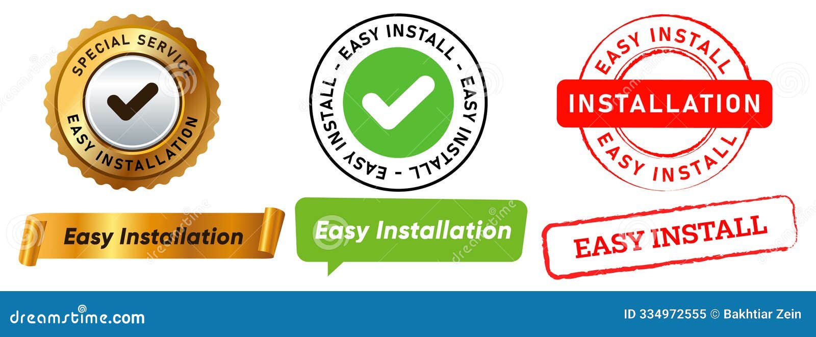 Easy Installation Service Install Update Software Application Stamp ...