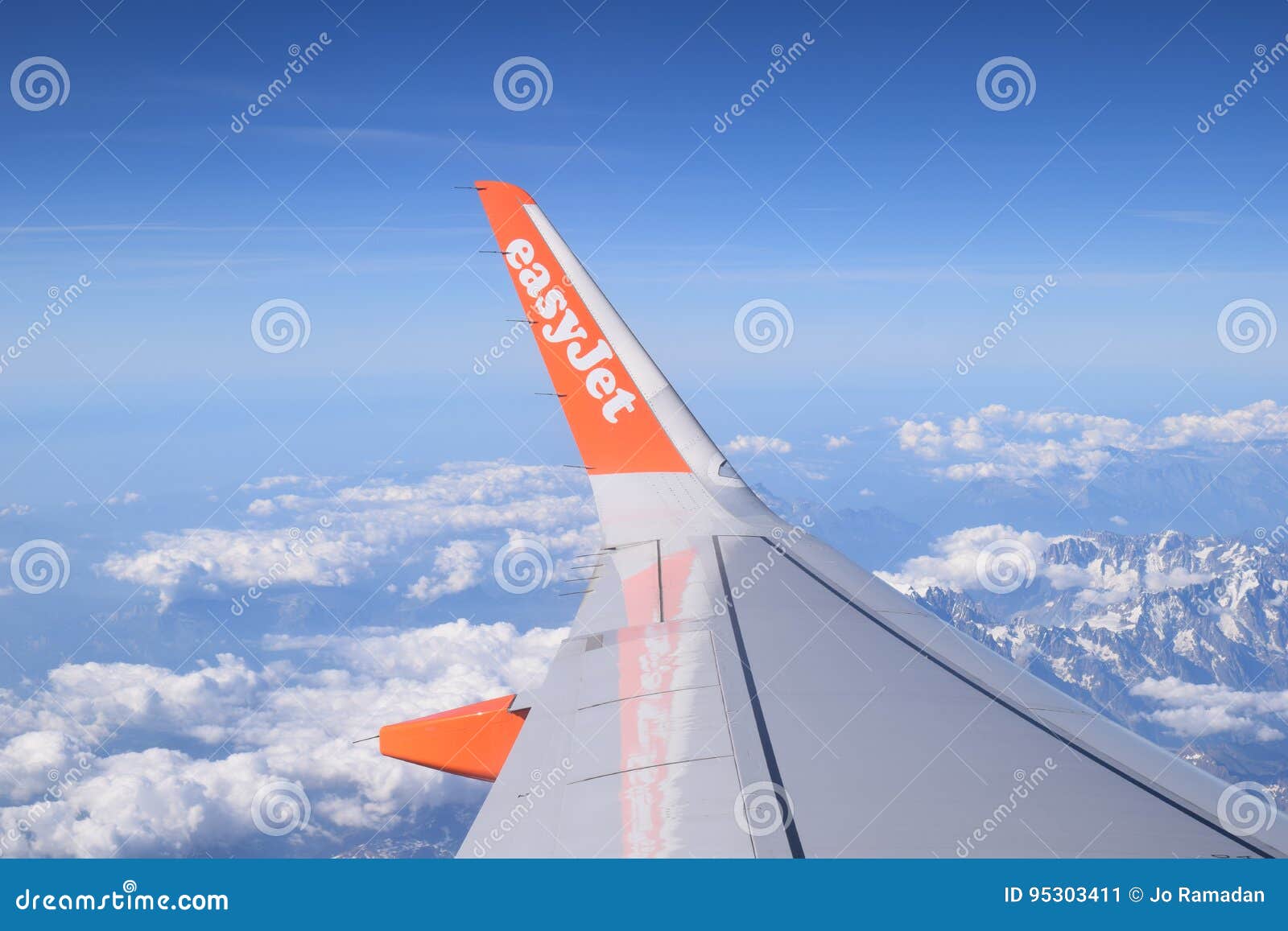 Easy Jet Plane View from the Sky Editorial Photo - Image of mountain ...