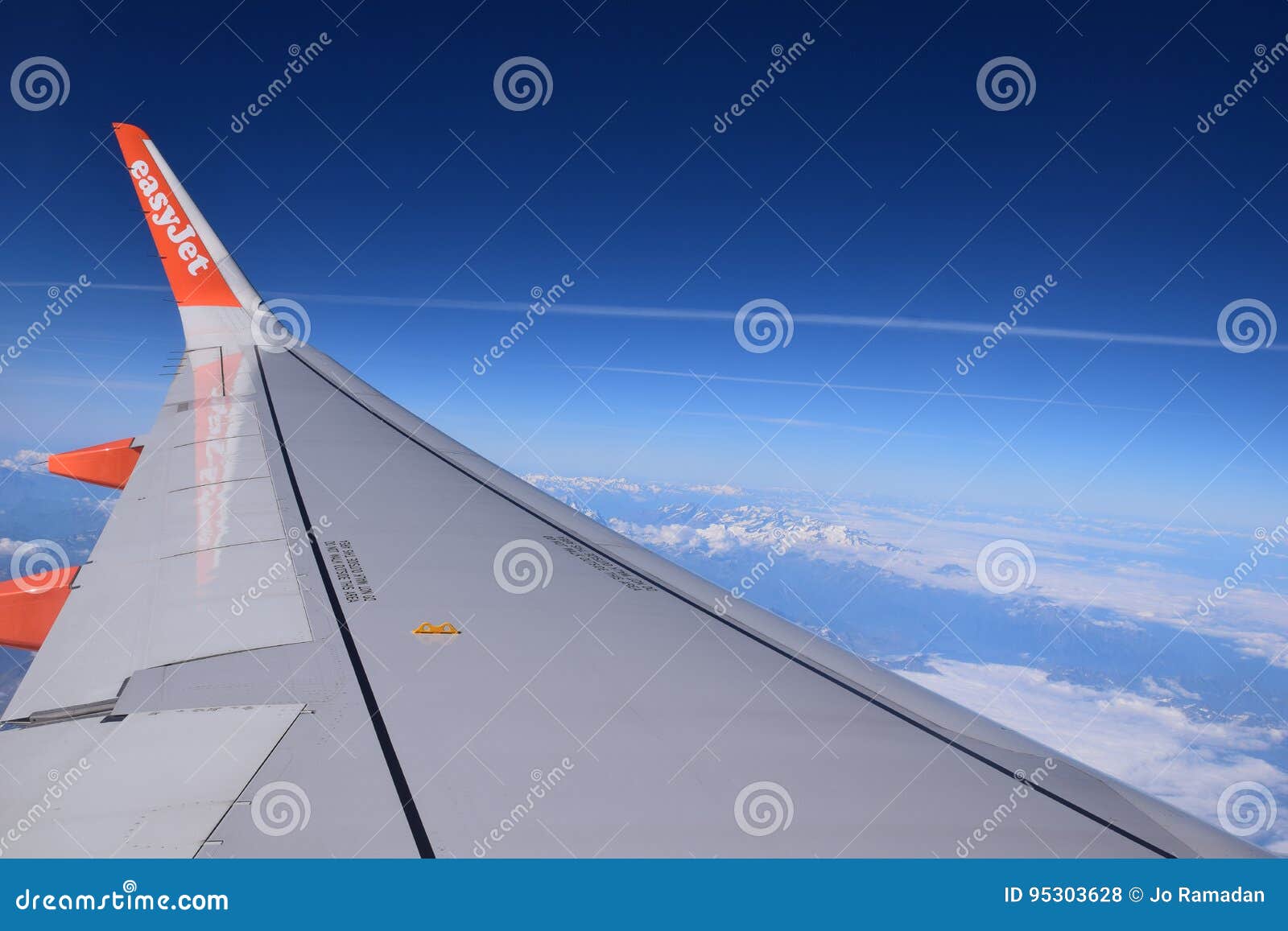 Easy Jet Plane View from the Sky Editorial Stock Photo - Image of view ...