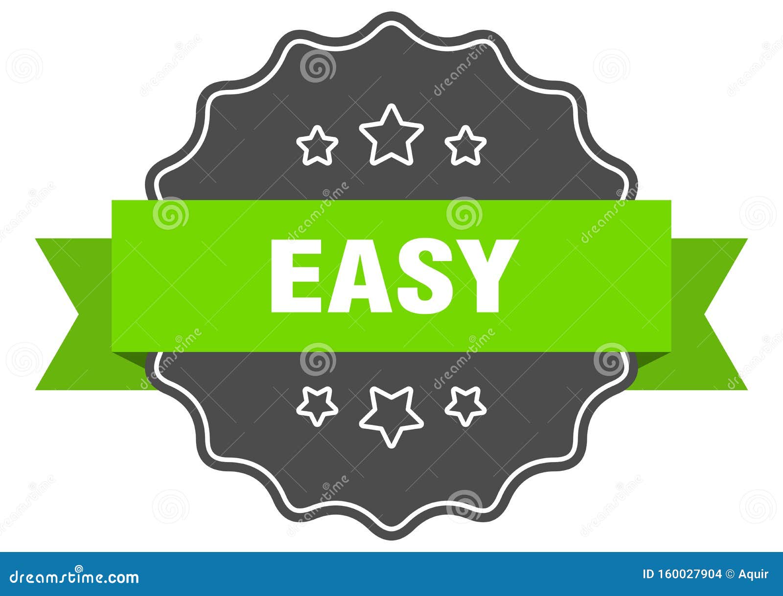 Easy label stock vector. Illustration of template, ribbon - 160027904