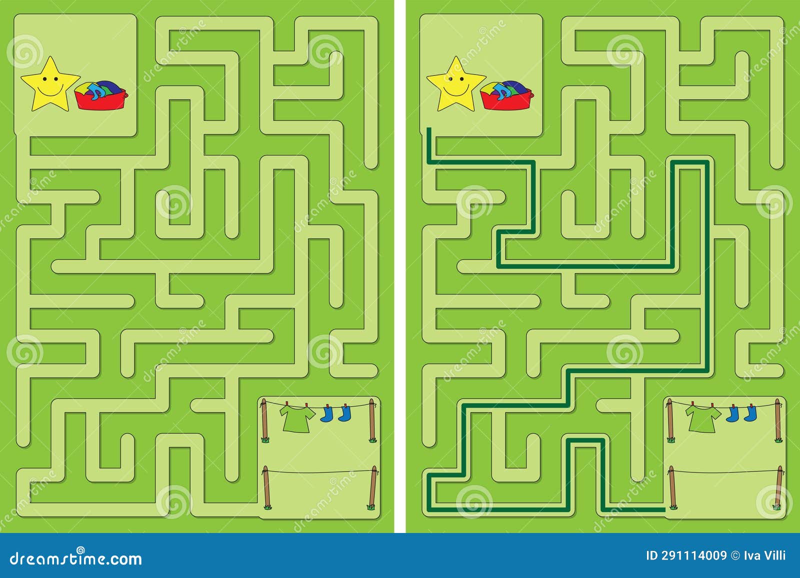 Easy little star maze stock vector. Illustration of educational - 291114009