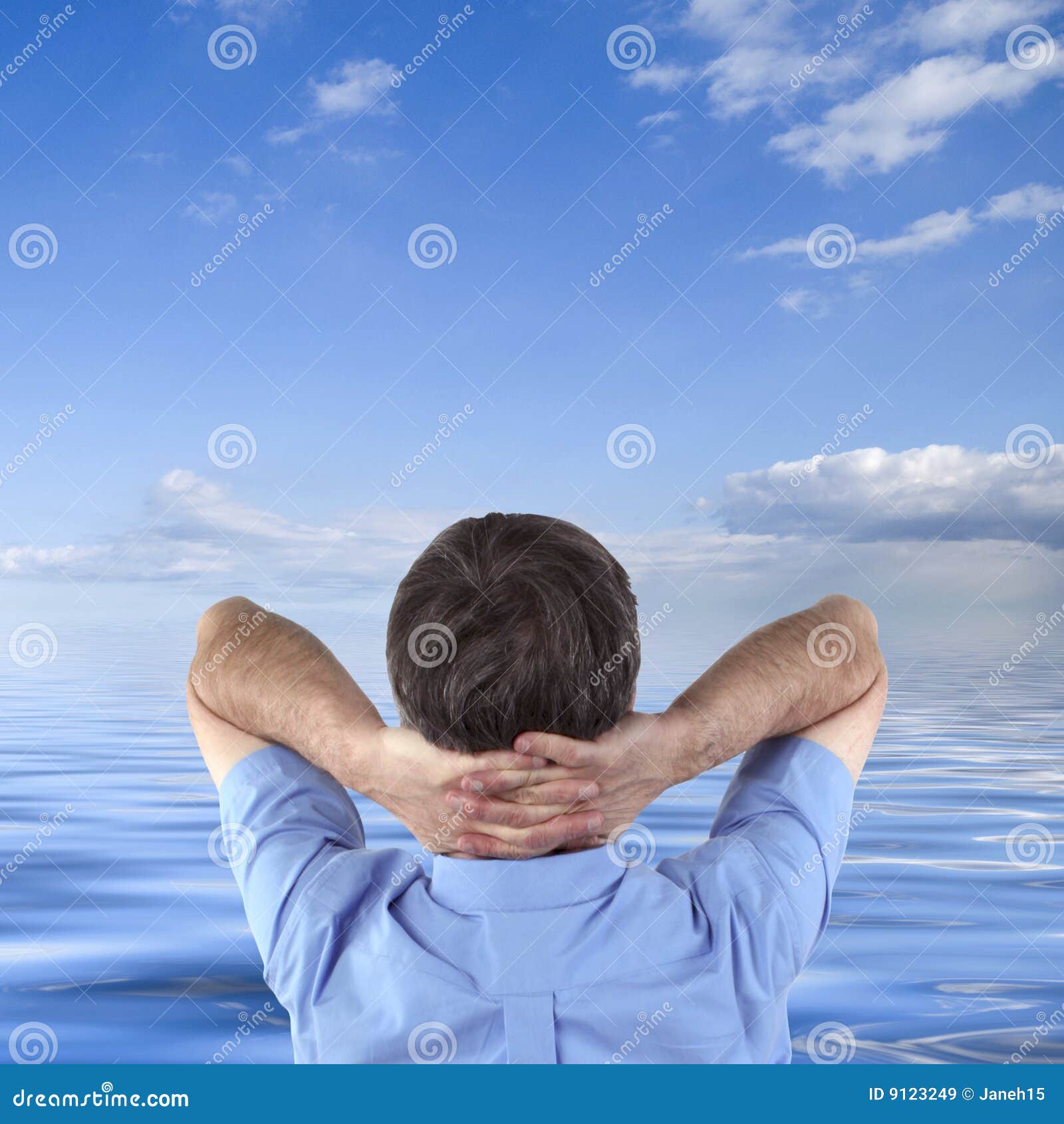 Easy living stock image. Image of male, outdoors, sitting - 9123249